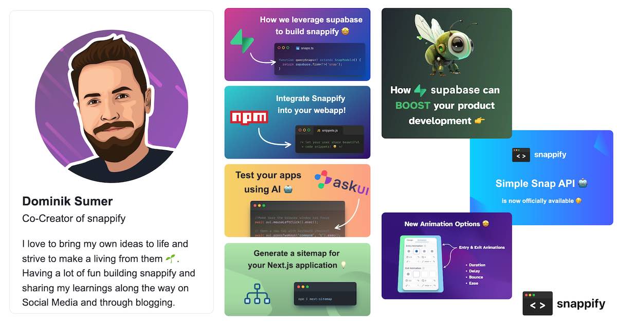 Dominik Sumer | User Story - snappify