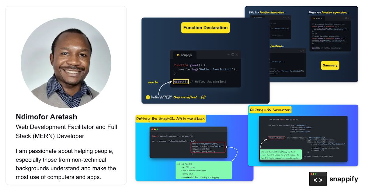 Ndimofor Aretash | User Story - snappify