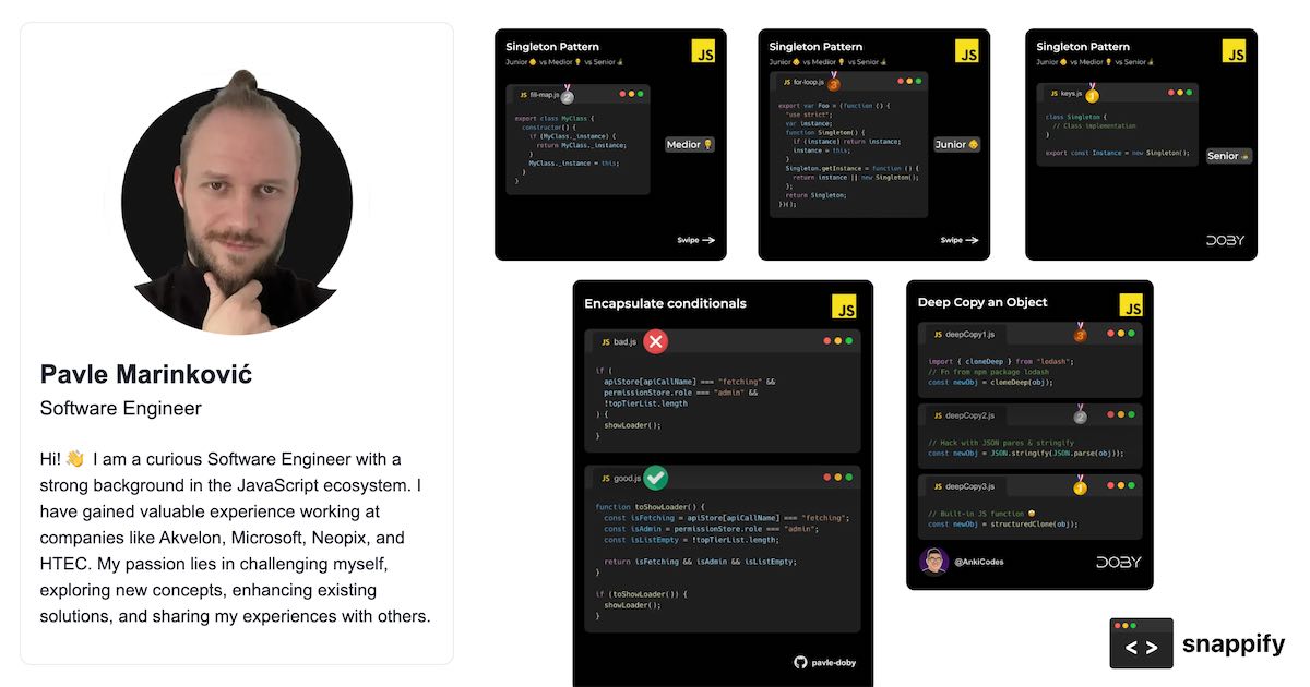 Pavle Marinković | User Story - snappify