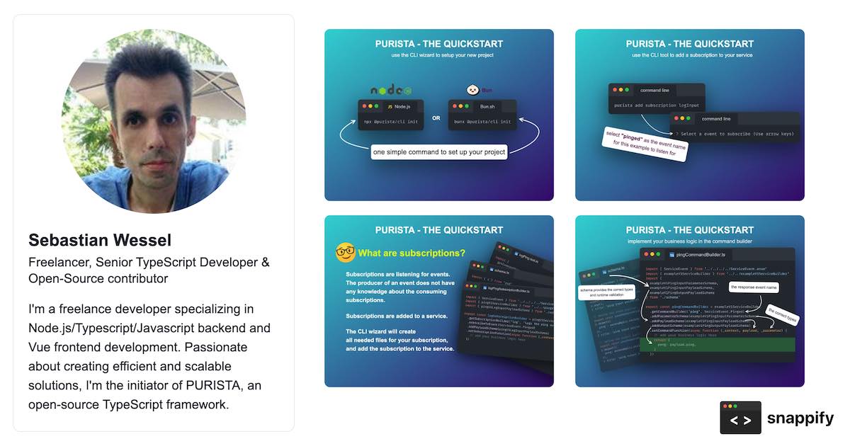 Sebastian Wessel | User Story - snappify